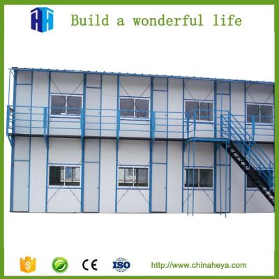 China low cost reassembled 2 story steel frame prefab houses for labor for sale