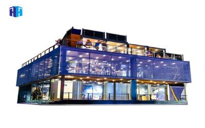 China prefabricated container hall luxury prefab house luxury exhibition in Bermuda for sale