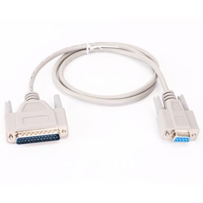 China 50cm D-Sub Cable DB25 Male to DB9 Female Printer Extension Data Cable with UL/RoHS/CE Certification for sale