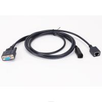 China DB9 Female to RJ45 & 3-Pin DIN Extension Cable - Shielded Industrial Data Transmission Solution FLM-005 for sale