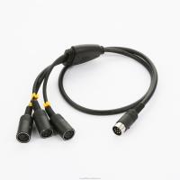 China 8P DIN Male to 3PCS 5P DIN Female Cable Assembly - 20AWG Custom DIN Connector with UL RoHS CE Certification for sale
