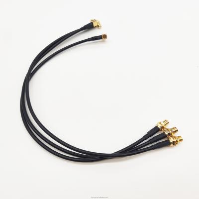 China 100mm RF Coaxial Cable RP SMA Female to MMCX Extension RG178 with UL/CE/RoHS Certification for sale