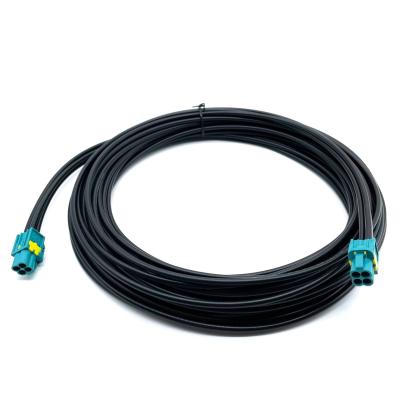 China 4P Male to Male Mini FAKRA Cable 50Ω Code Z RG316 Coaxial with FAKRA Female Jack to Z Male Plug Connectors for sale