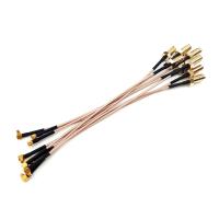 China SMA Female to MMCX Right Angle RF Coaxial Cable RG178 with UL/CE/RoHS Certification for sale