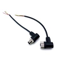 China 90 Degree Right Angle M12 4 Pin Waterproof Cable -40°C to 85°C Temperature Range 2P 3P 4P 6P 8P Connector for sale