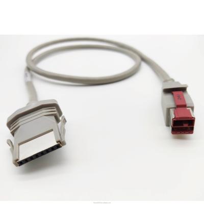 China 24V Powered USB to 1X8P Printer Cable - 20AWG Industrial Power Cable with UL/CE/RoHS Certification for sale