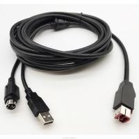 China 24V Powered USB Cable with Hosiden and USB-B Connectors - 20AWG Wire for POS Equipment and Printers for sale