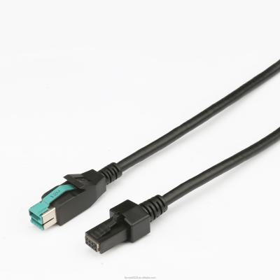China Flyroyal 12V/24V Powered USB to 2X4P Printer Cable 0.5-5M 20AWG with UL RoHS CE Certification for sale