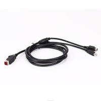 China 24V Powered USB Cable USB-B Male to Hosiden Plug 20AWG for Printer 5A for sale