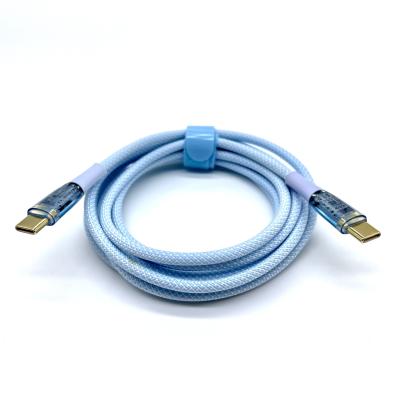 China Custom USB C to C Fast Charging Cable 20AWG 10Gbps Data Sync Nylon Braided for sale