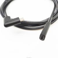 China Customized Left Angle Right Angle C Male To USB C Female Cable  Type C Cable Fast Charging Cable for sale