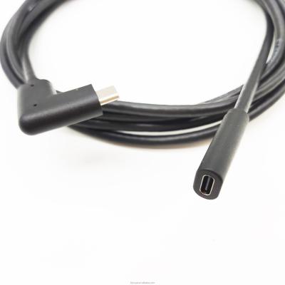 China Customized Left Angle Right Angle C Male To USB C Female Cable  Type C Cable Fast Charging Cable for sale
