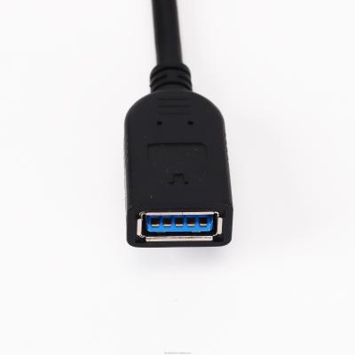 China USB 3.0 Right Angle USB-A Male to USB-A Female Cable 20AWG Fast Charging Data Transfer for sale