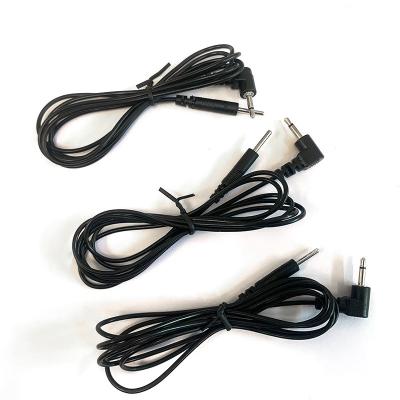 China 3.5mm Elbow Audio Jack to 2.0mm DC Pin Connector Cable - Medical Grade TENS ECG Lead Wire for sale