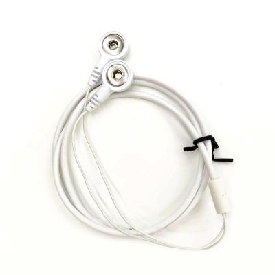 China Flyroyal 2 Lead 4.0mm Electrode Snaps ECG Medical Cable Assembly FMC-007-1 with UL/CE Certification for sale
