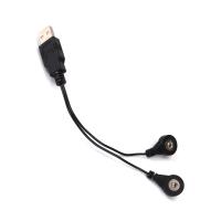 China 2-Lead ECG Electrode Cable with USB 2.0 A Male Connector for Medical Physiotherapy Equipment - UL/CE/RoHS Certified for sale