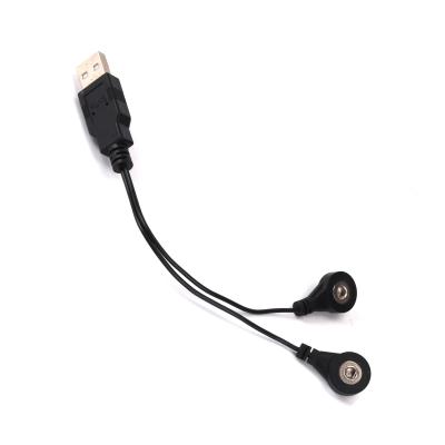 China 2-Lead ECG Electrode Cable with USB 2.0 A Male Connector for Medical Physiotherapy Equipment - UL/CE/RoHS Certified for sale