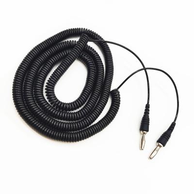 China FCL-003-1 High Flexibility Banana Plug Spiral Coiling Cable with UL/CE/RoHS Certification for Audio Systems for sale