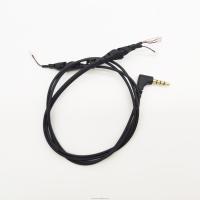 China 90 Degree Right Angle 3.5mm Male Audio Stereo Cable 0.3m Length for Computer Speakers and Phones for sale