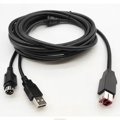 China 1.8 Meters Length Foil And Braid Shielded PoweredUSB Cable with PVC Insulation for Stable Connection for sale