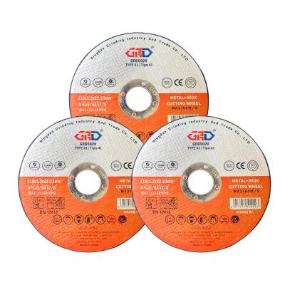 China 4 1/2 Cutting Disc 115x1.2x22.23mm Discos De Corte Para Metal Abrasives Cutting Disc Cutting off Disk for Metal and Inox for sale