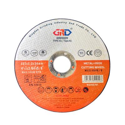 China China Manufacture's Top Selling High Performance 107*1.2*16 mm Metal Cutting Disc for Metal Abrasive Tools for sale