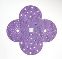 China Wholesale Sandpaper Purple Ceramic Sanding Disc 150mm 6 Inch Hook and Loop Sanding Paper Abrasive Discs for Automotive for sale