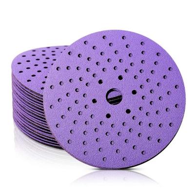 China Aluminum Oxide Sanding Belts Wholesale 5-Inch 125mm Round Shape Waterproof Abrasive Sanding Disc Sand Paper for Automotive for sale