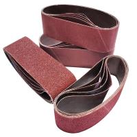 China 3X21 Inches 75X533mm Wear-resisting Aluminum Oxide Abrasive Sanding Belt for Wood Floor Cloth Sanding Belt for sale