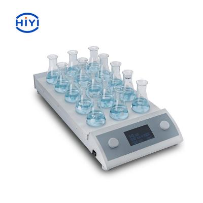 China 15 Position Digital Magnetic Stirrer 0-1500 RPM LCD Timer DC Brushless Motor Lab for sale