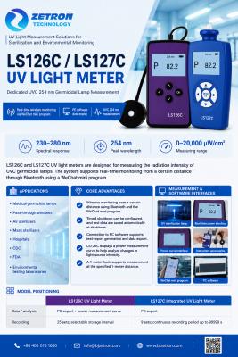 China LS127C UV LIGHT METER Dedicated UVC 254 nm Germicidal Lamp Measurement for sale