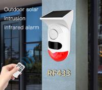 China CT80 Outdoor Solar Infrared Alarm with 120dB Sound & Light, IP67 Waterproof, 100M Wireless Range for sale