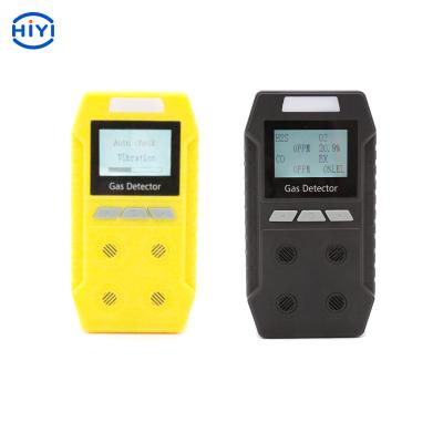 China HiYi 204E Portable 4-Gas Detector with 2500mAh Battery and IP65 Rating for H2S O2 CO EX Monitoring for sale