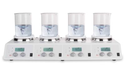 China 4-Channel Digital Magnetic Hotplate Stirrer with 340°C Heating and 1500 RPM Speed for Laboratory Use for sale