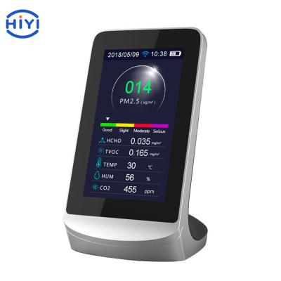 China WiFi Indoor Air Quality Monitor HCHO TVOC CO2 PM2.5 PM10 PM1.0 Tuya Smart Home for sale