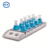 China 10 Channel Heated Magnetic Stirrer 0-1100rpm 120°C LCD Display for sale
