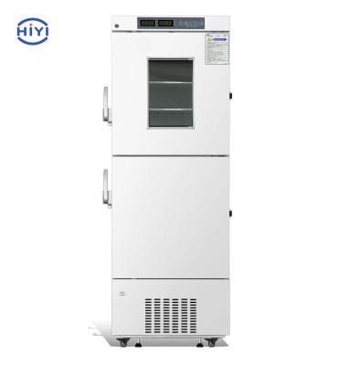 China Combined Refrigerator Freezer -25°C 300W Direct Cooling 368L Dual Chamber for sale