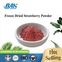 China Organic Freeze Dried Strawberry Powder 80 Mesh Natural Pink for Food Beverage for sale