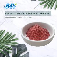China Organic Freeze Dried Strawberry Powder 80 Mesh Natural Pink for Food Beverage for sale