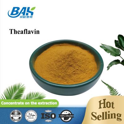 China Green Tea Extract Powder Theaflavin 40% HPLC Reddish Brown Fine Powder 80 Mesh for sale