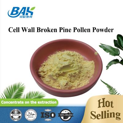 China Natural Pine Pollen Powder High Quality Cell Wall Broken Pine Pollen Powder for sale