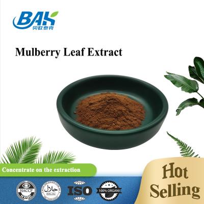 China Pure Fruit 10% Mulberry Leaf Extract Supplement Brown Powder for sale