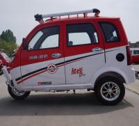 China Motorized Driving Type Gasoline Three Wheels Motorcycle with Cabin and Front Disc Brake for sale