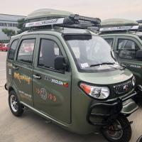 China China closed body electric gasoline hybrid 3 wheel rickshaw petrol passenger tricycle for sale