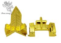 China Gold ABS Plastic Coffin Furniture Casket Corner With Cross Decoration for sale