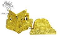China European Coffin Fitting Casket Corners Pale Gold PP Virgin Plastic 18# With Steel Tubes for sale