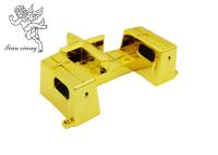 China Gold ABS Plastic Coffin Furniture Casket Corner With Cross Decoration for sale