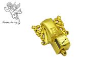 China Funeral Furniture Coffins And Caskets Accessories Gold Corner With PP Plastic for sale