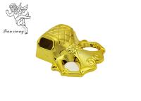 China Gold Corner Casket Corners With PP Plastic , Coffin Fittings For Adult for sale