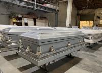 China ISO9001 Funeral Metal Stainless Steel Casket Customizable And Decorable Surface for sale